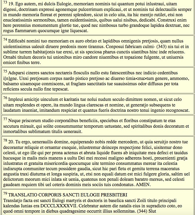 Mozarabic Writings: The Life of Eulogius by Álvaro of Córdoba :: Aymenn ...